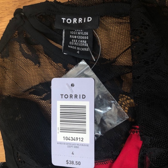 torrid | Tops | Torrid Red And Black Blouse | Poshmark